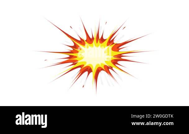 Pack Of Comic Book Blast And Explosions/ 4k animation of a set of comic ...