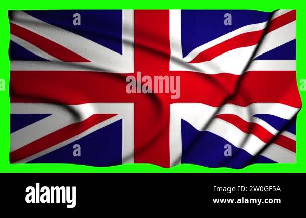 uk Animation Flag Animation Green Screen Animation uk kingdom Flag ...