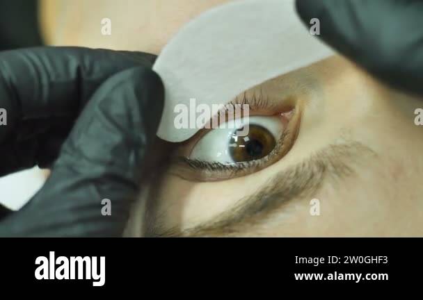 Cosmetic procedure for marking eyes in the process of eyelash extension ...