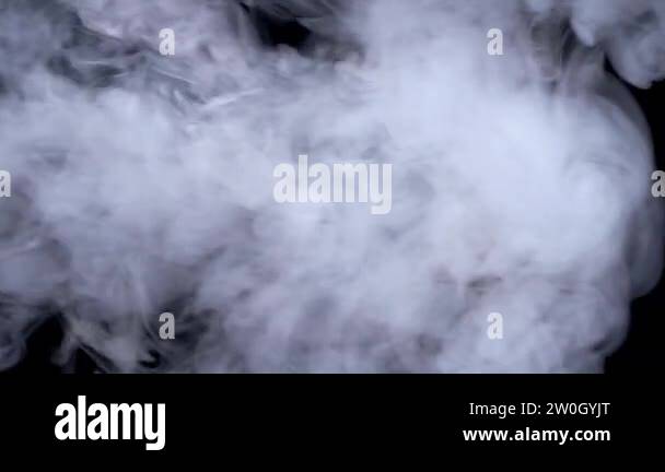 Realistic smoke, fog, haze isolated on black background, screen mode ...