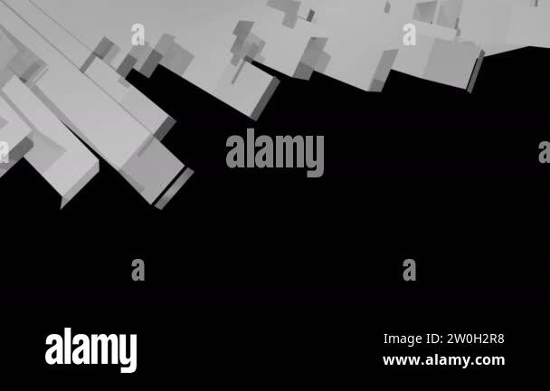 Background animation of diagonally unfolding metal elements with ...