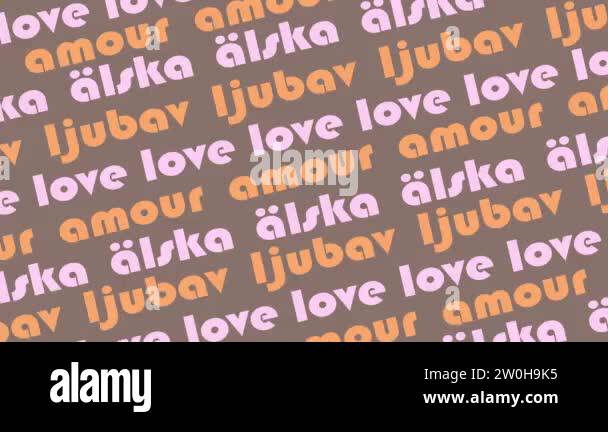 Love words moving pattern looping endless video for Valentine day with ...