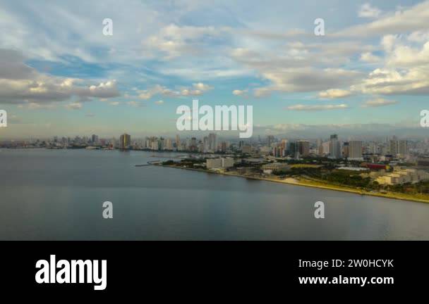 Time lapse: Manila, the capital of the Philippines, aerial view Stock ...