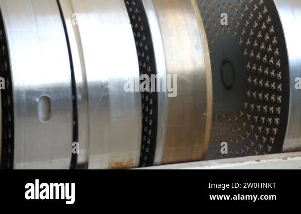 Different types of pasta molds in a pasta factory Stock Video Footage ...