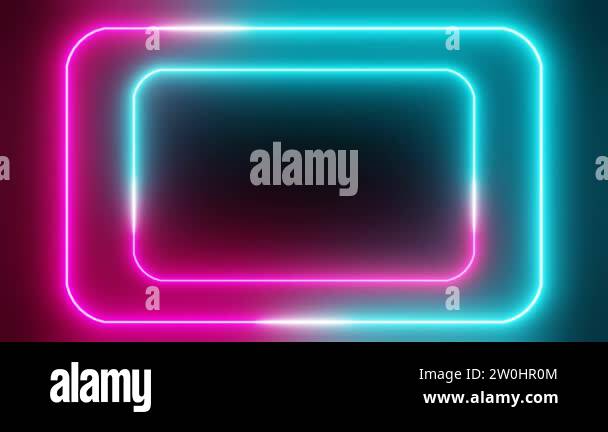 Animated box shapes 4K loop.Abstract neon glow color 4K moving. Motion ...