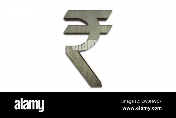 Rotating Indian Rupee Symbol Gold, 3D Looped Animation, Golden Indian ...
