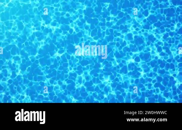 Water caustic backgoround. Pure, clean blue water in the pool. Seamless ...