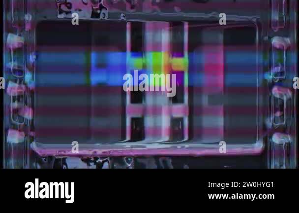 VHS defects noise and artifacts, glitches from an old tape. Glitch ...