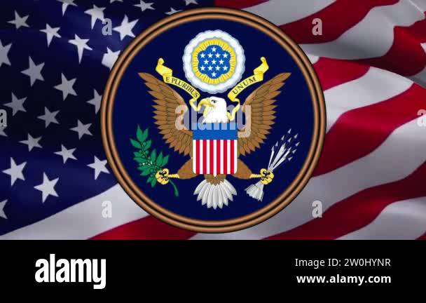 Great Seal of the United States. American Bold Eagle National Symbol ...