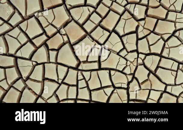 Desert. Aerial view of a beautiful cracks in the ground. texture, deep ...