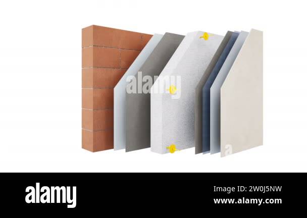 Structure of wall: bricks or blocks, primer, glue, foam, plaster mesh ...