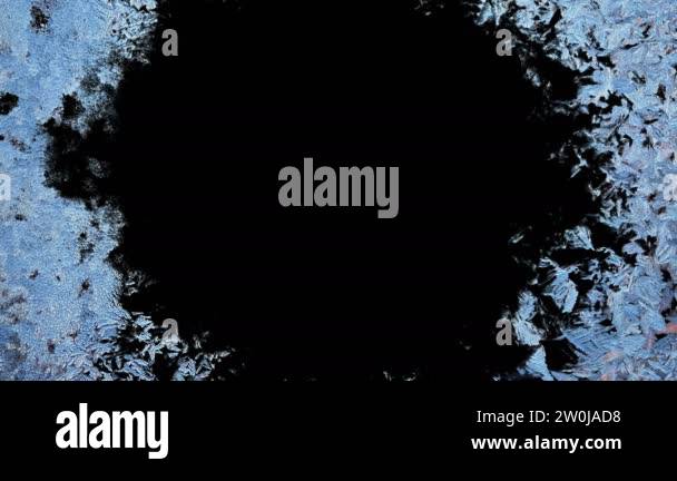 Beautiful window freezing animation from borders to center, timelapse ...