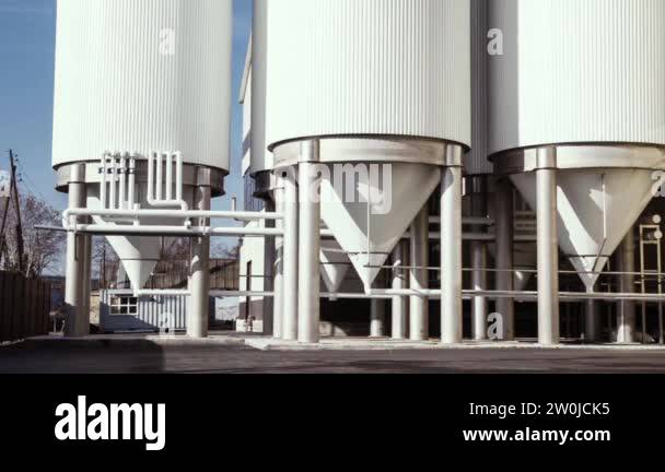 Idustrial complex containers silos. Fuel storage tank of refueling ...