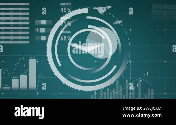 Animation of white clock hands turning rapidly in the middle of ...