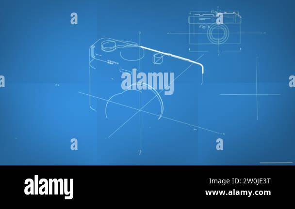 Generic Photographic Camera Animated Blueprint Stock Video Footage - Alamy