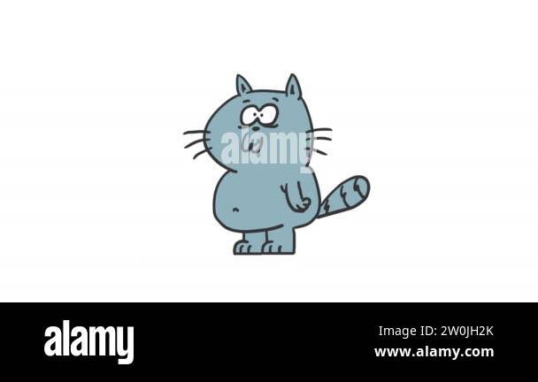 Cartoon illustration hungry cat Stock Videos & Footage - HD and 4K ...