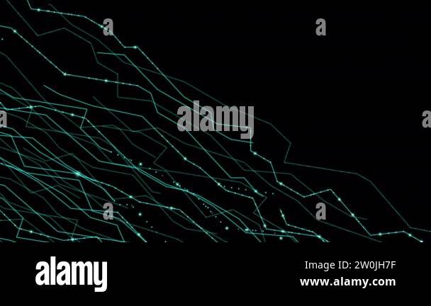 Abstract particle line lighting frame structure pattern wireframe polygon futuristic bokeh ...