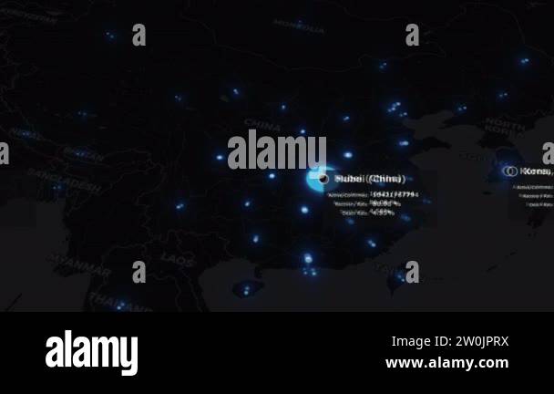 Animated world map of spreading the coronavirus COVID19 pandemic from ...