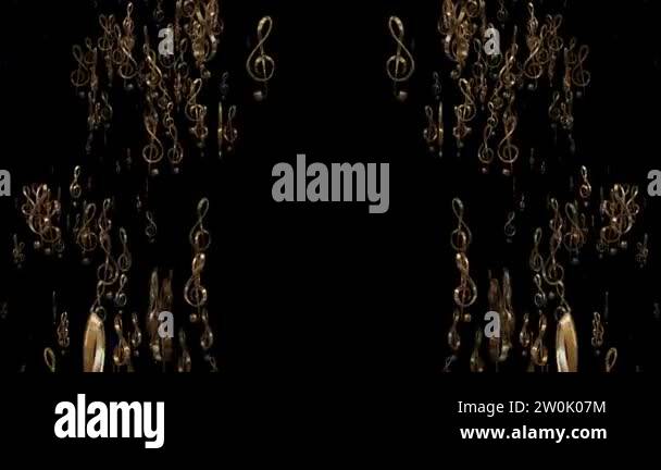 3D background, Treble Clef Music Background Loop Stock Video Footage ...