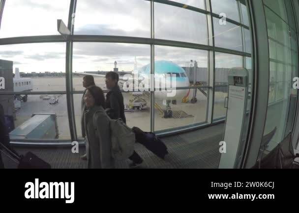 Washington DC Korean Air Lines Boeing 777 Parked at Dulles ...