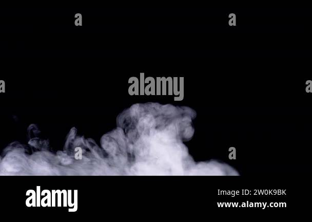 Realistic smoke, fog, haze isolated on black background, screen mode ...