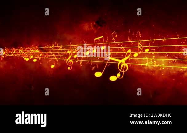 Animated background with musical notes, Music notes flowing, flying ...