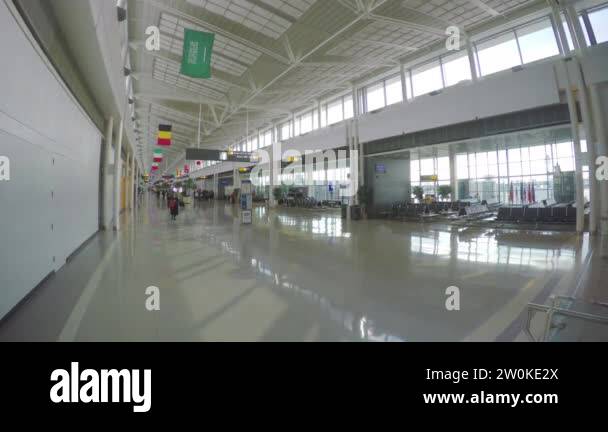 Washington DC Dulles International Airport Terminal Interior with ...