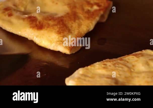 Roti Making, roti thresh flour by roti maker with oil. Indian ...