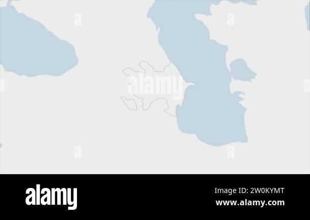 Azerbaijan map highlighted in Azerbaijan flag colors and pin of country ...