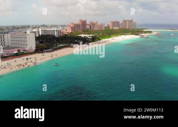 Paradise Island, Bahamas - Beautiful turquoise-water beach, hotels and ...