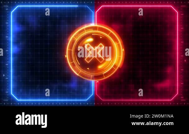 Futuristic sports game loop animation. Versus fight background. Radar ...