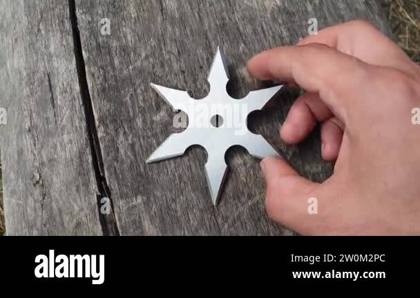 Ninja star shuriken throwing weapon Stock Videos & Footage - HD and 4K ...
