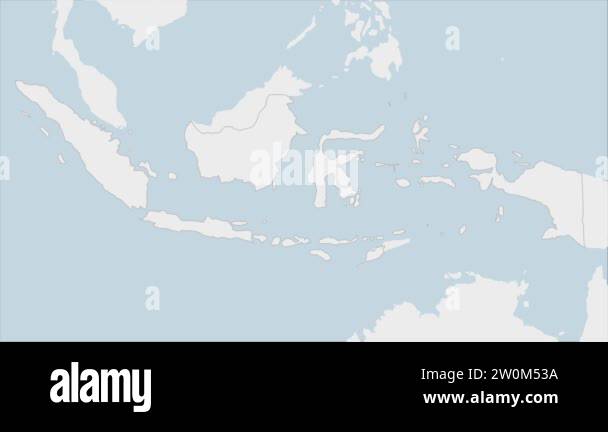 Indonesia map highlighted in Indonesia flag colors and pin of country ...