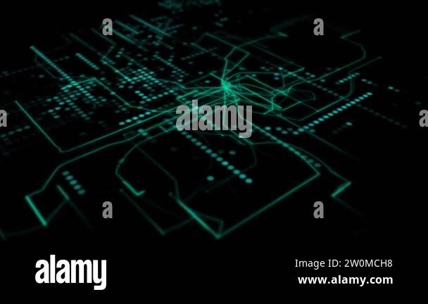 Abstract background depicting a section of a working computer network ...