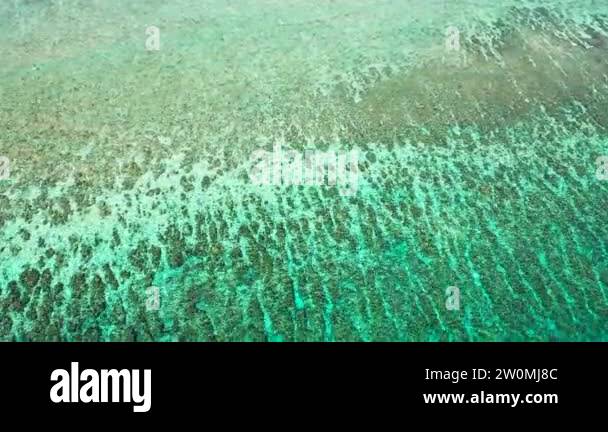Shallow sea water with bottom view. Journey to Bora Bora, French ...