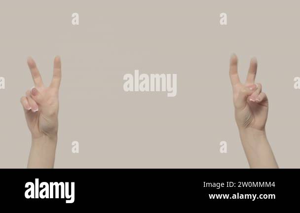 air quotes fingers marks set 2 hand gestures Stock Video Footage - Alamy