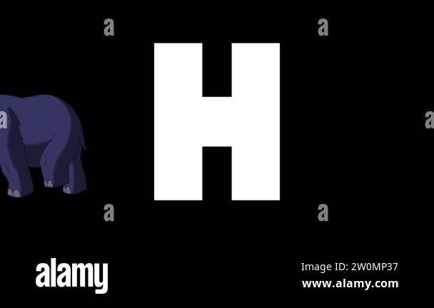 Animated zoological English alphabet. Alpha matte motion graphic ...