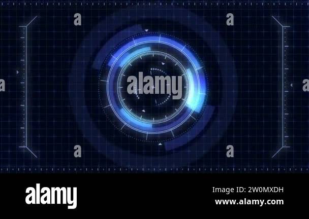 Futuristic game target. Aiming and military. Aim of sniper weapon.Neon ...