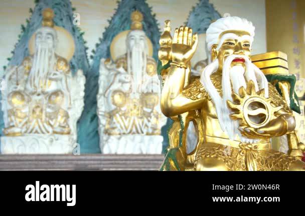 4K different Taoist gods in side of Tian Yuan Temple in Tamsui. Pagoda ...