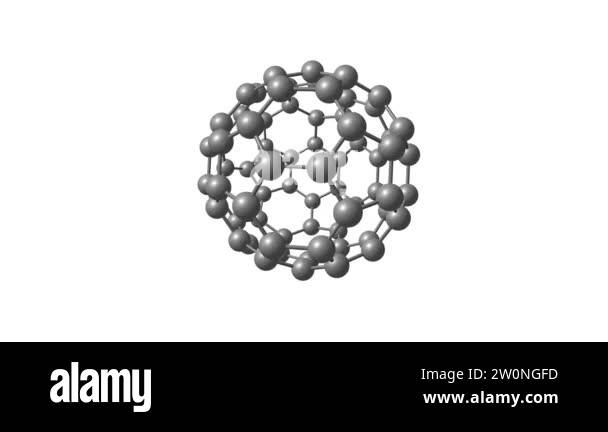 Fullerene C70 molecule isolated rotation Stock Video Footage - Alamy