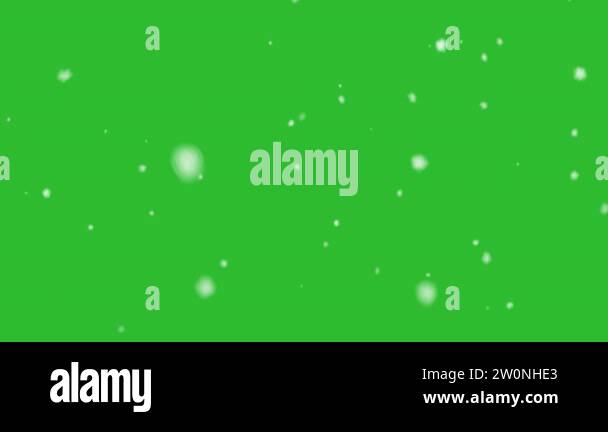 High quality motion animation repesenting snow falling on green screen ...