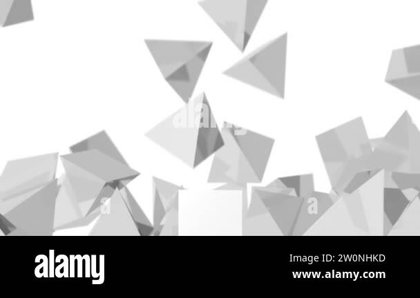 Stacked pyramids background - falling huge white pyramids - on white ...