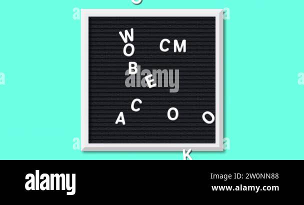 Animation of the words Welcome Back To School formed in white letters ...