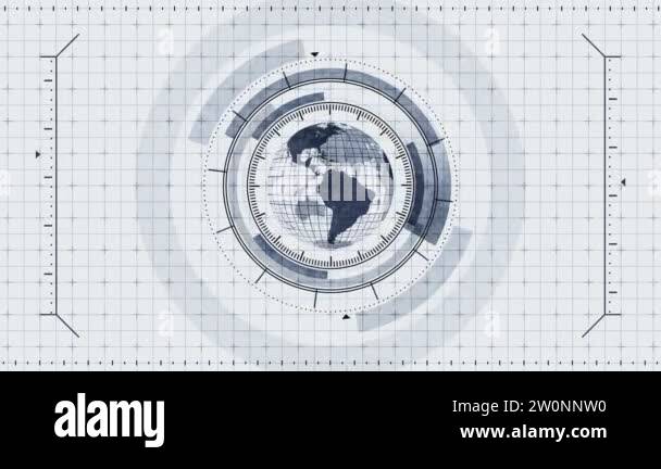 Planet earth hologram in virtual display. Futuristic user interface HUD ...