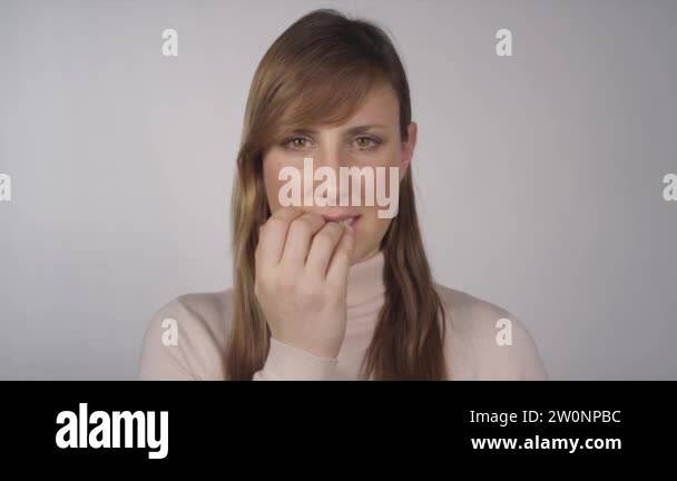 Biting Your Fingernails Stock Videos And Footage Hd And 4k Video Clips Alamy