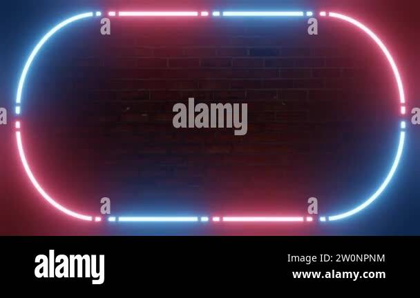 Neon 4K frames. Neon flickering background. Seamless video. Ultraviolet ...