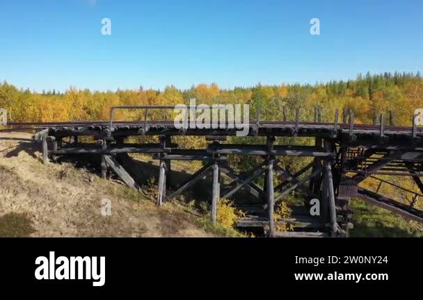 The old railway bridge of Stalin's 501st construction GULAG in the ...