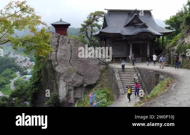 YAMADERA / JAPAN - JULY 2019 : The Risshaku-ji sutra repository and ...