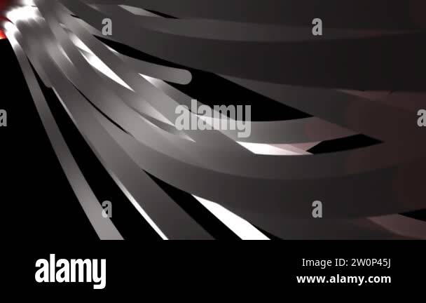 Abstract animation of white beam of waves appearing on the black ...