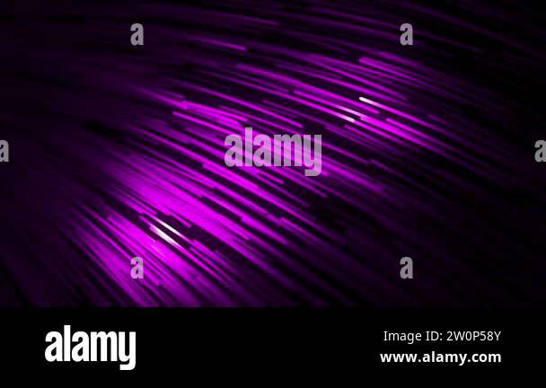 Abstract animation of colorful neon straws floating on the black ...